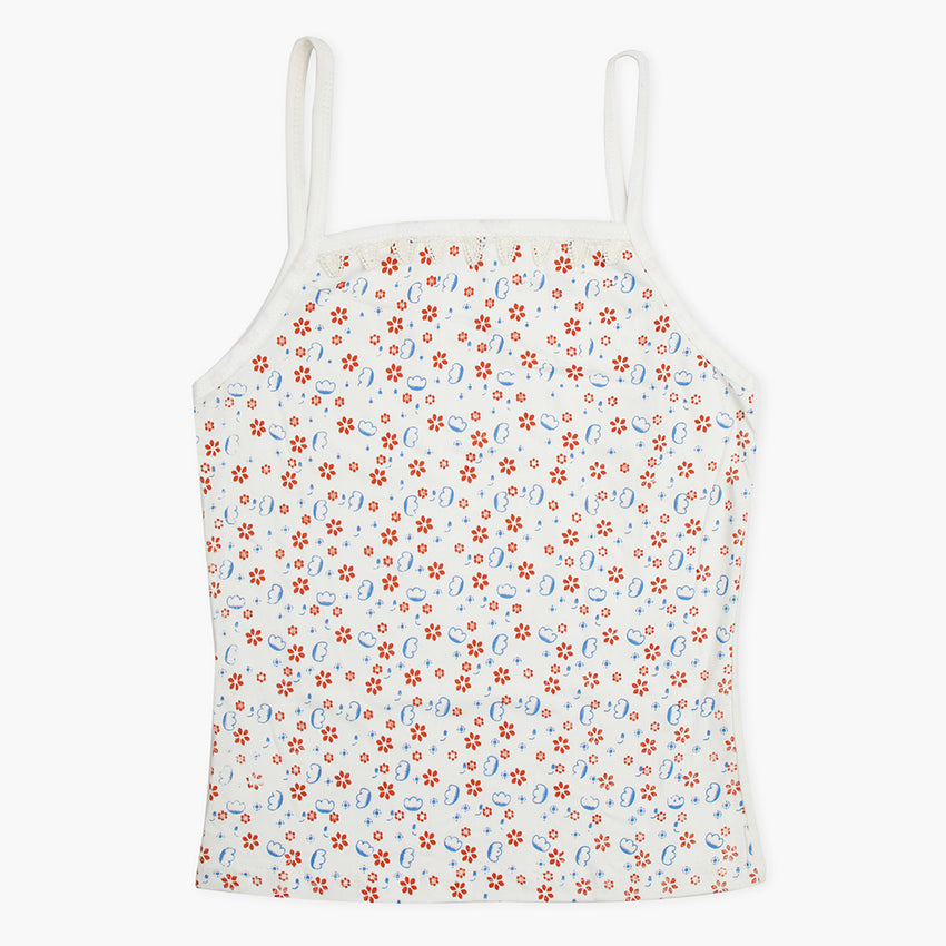 Girls Printed Shameez - White – Chase Value