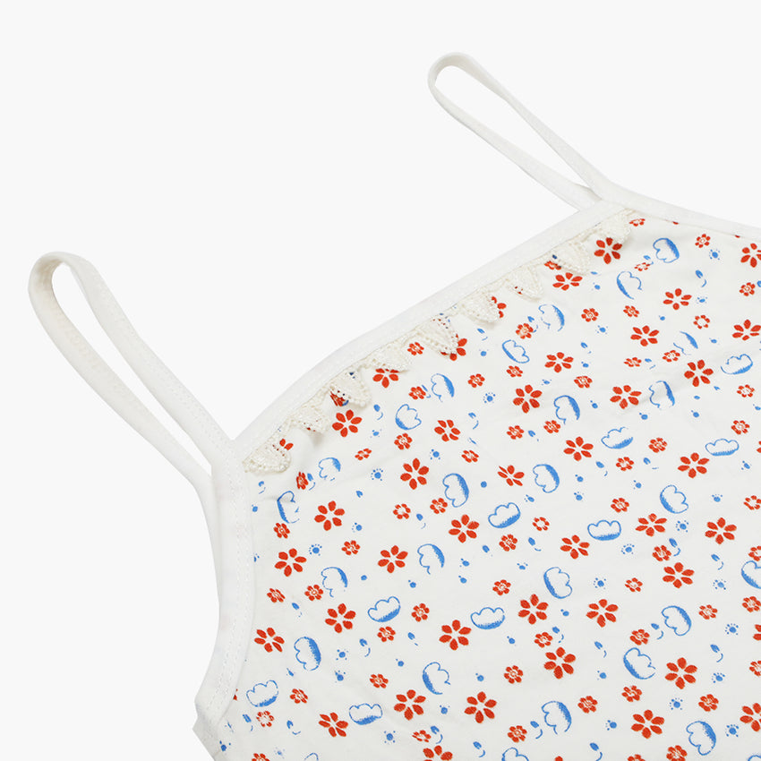 Girls Printed Shameez - White – Chase Value