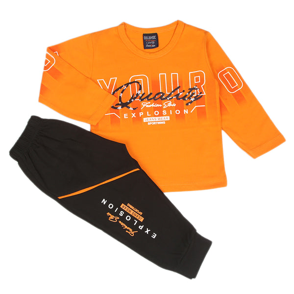 Boys Full Sleeves Suit - Orange – Chase Value