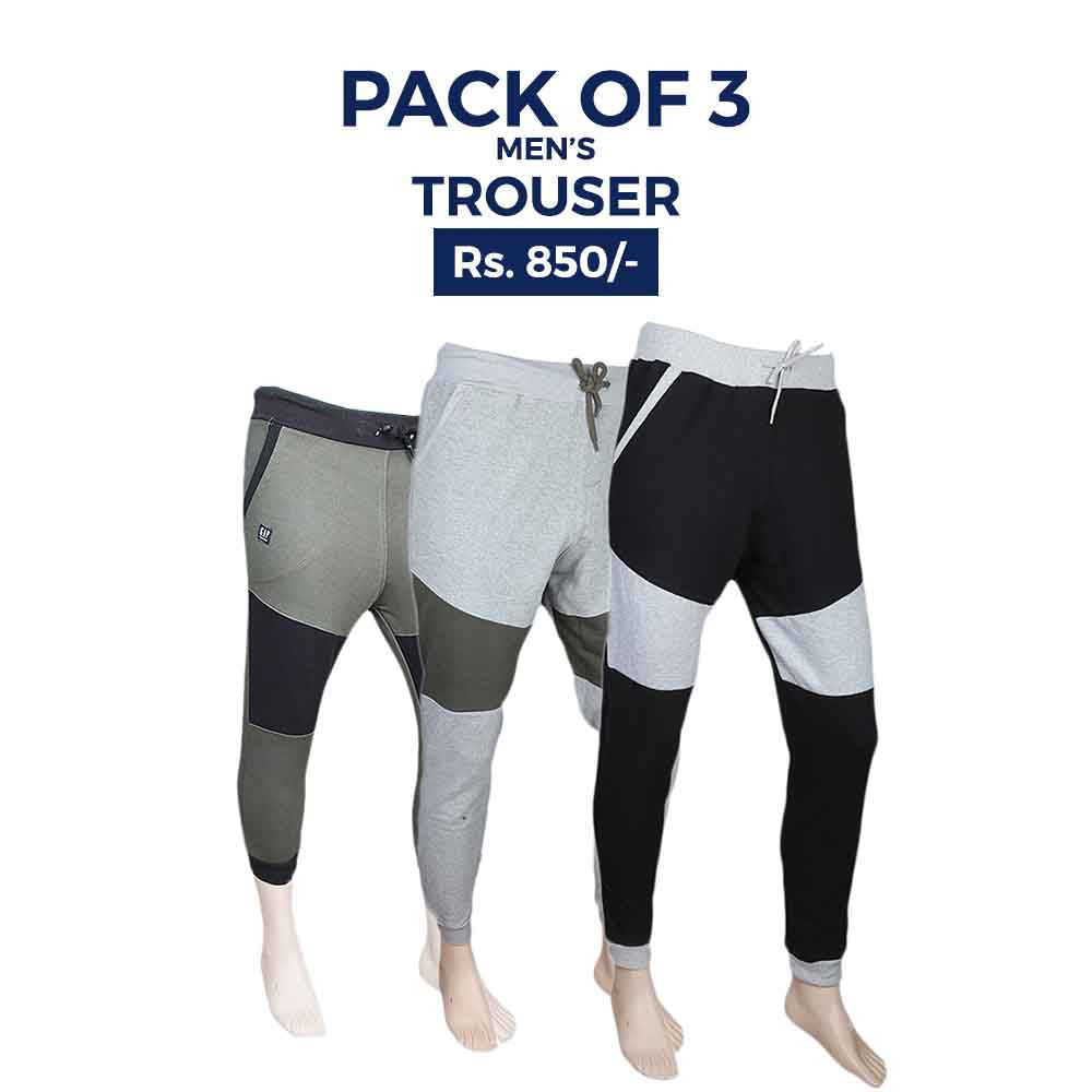Men's Fancy Terry Trouser Pack Of 3 – Chase Value